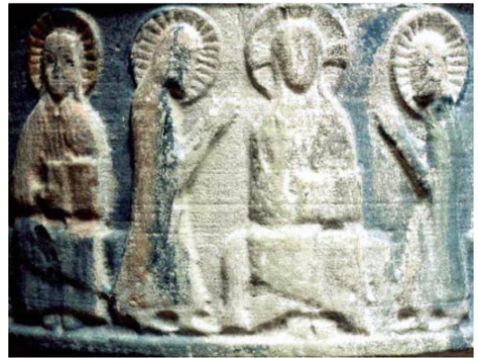 Christ and apostles baptismal font in bro by sigrafr