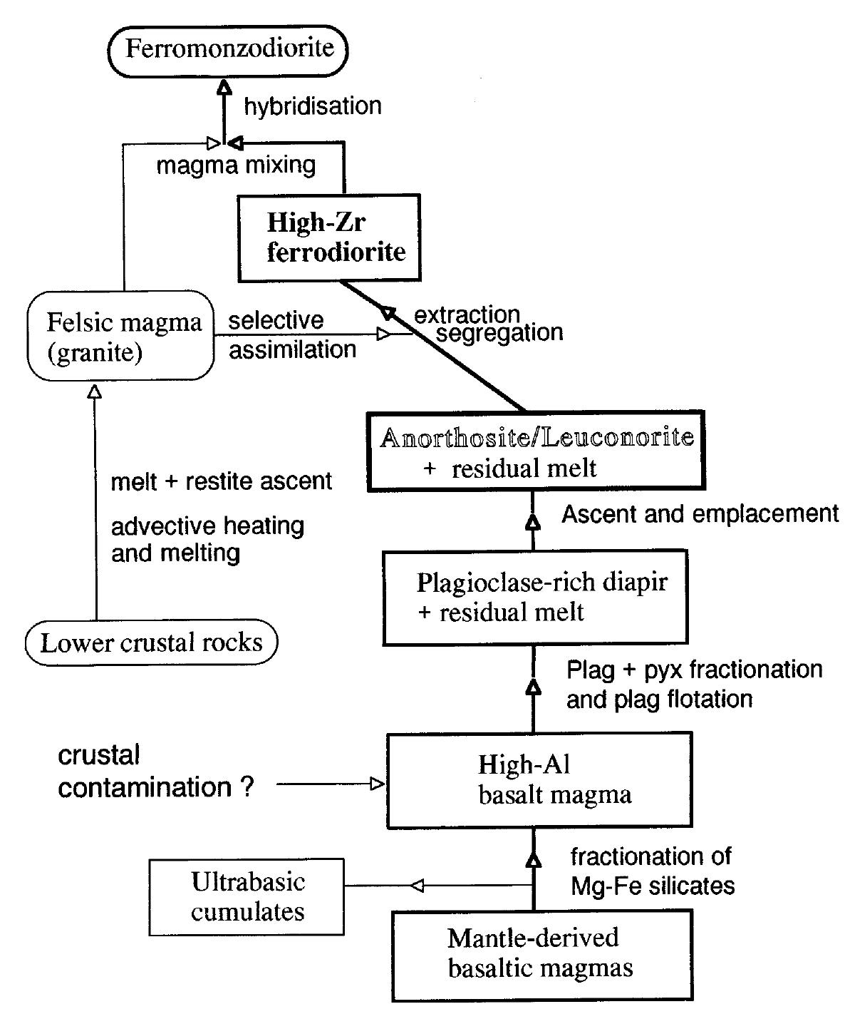 Flow diagram illustrating the evolutionary stages of the