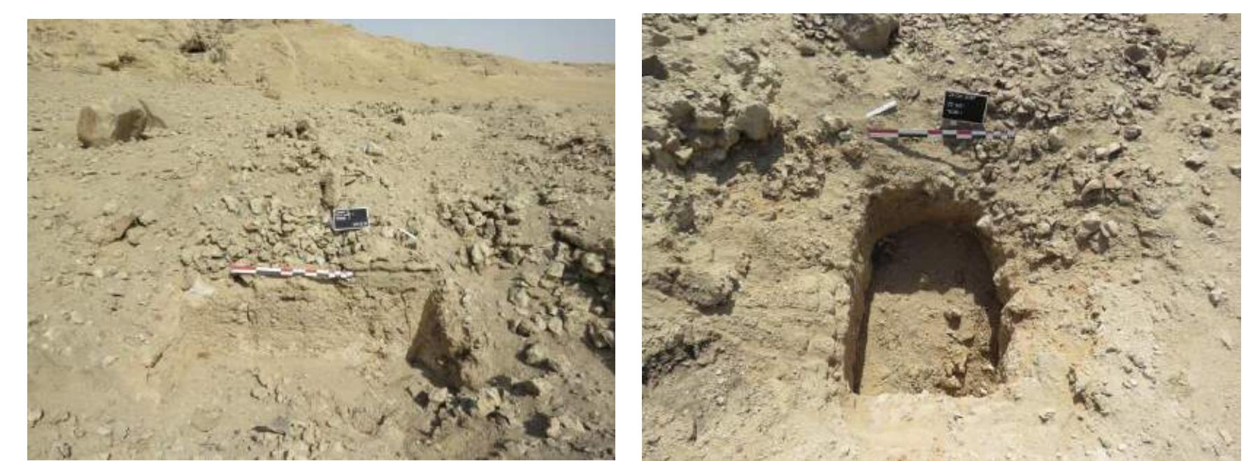 S 9-10 early old kingdom shaft tombs with mud brick lining