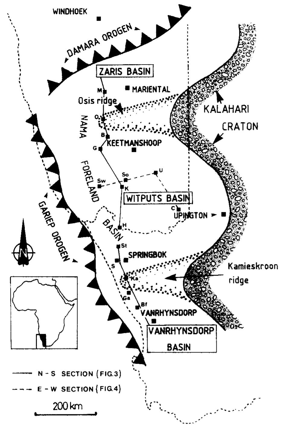 Figure 1 - from The Nama foreland basin: sedimentation,