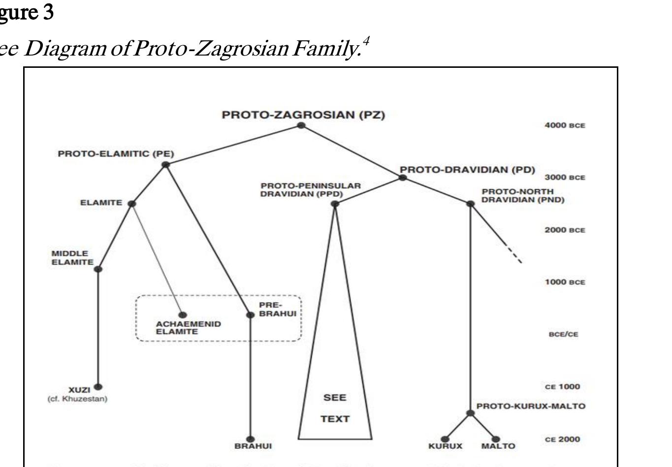 2 a family tree of the elamite and dravidian languages. the