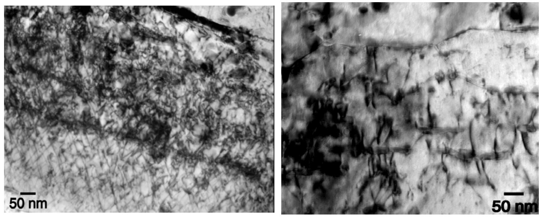 Bright-field tem images of the dislocation structure, § = [i