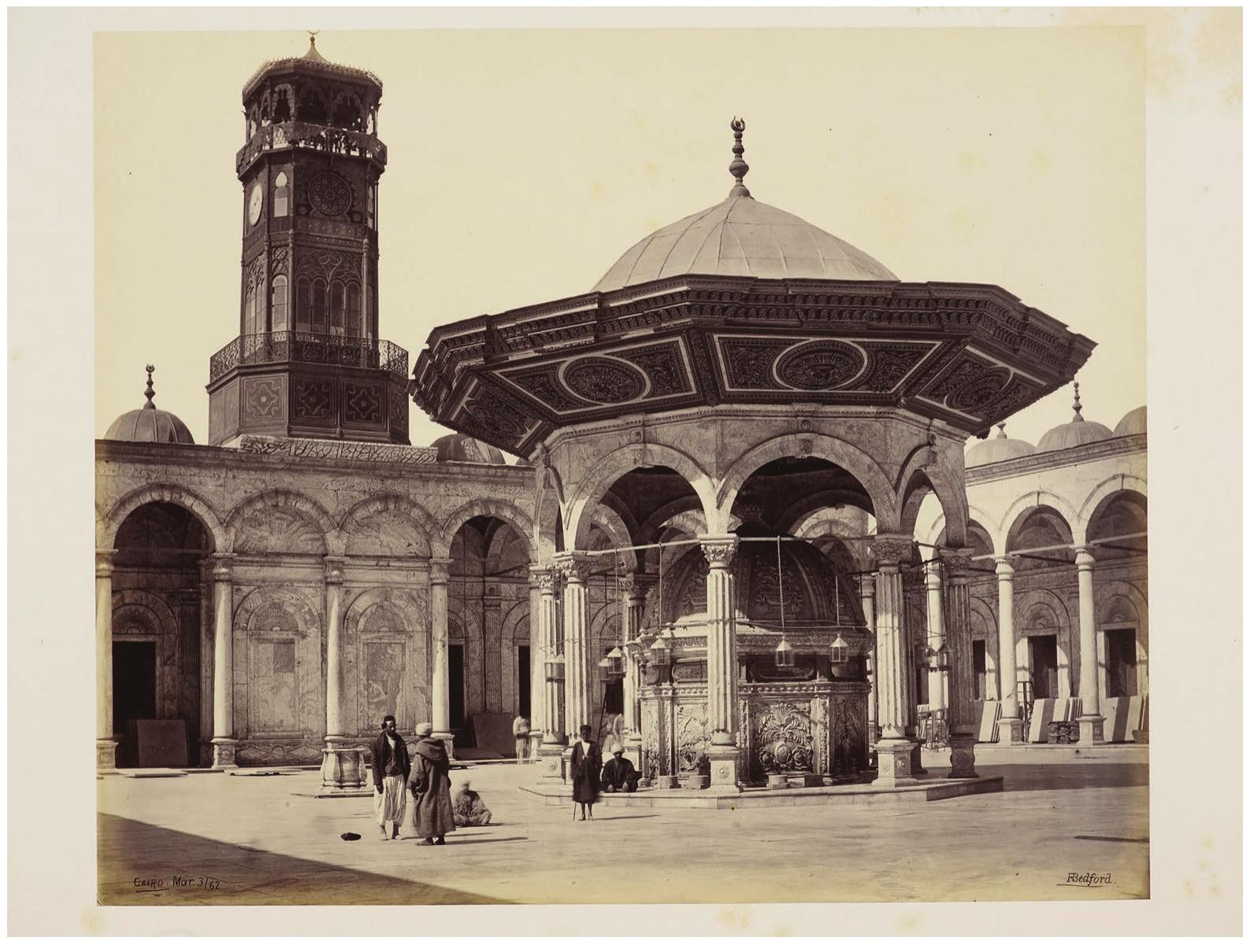 Forecourt (sahn) of muhammad ‘ali mosque. (francis bedford,