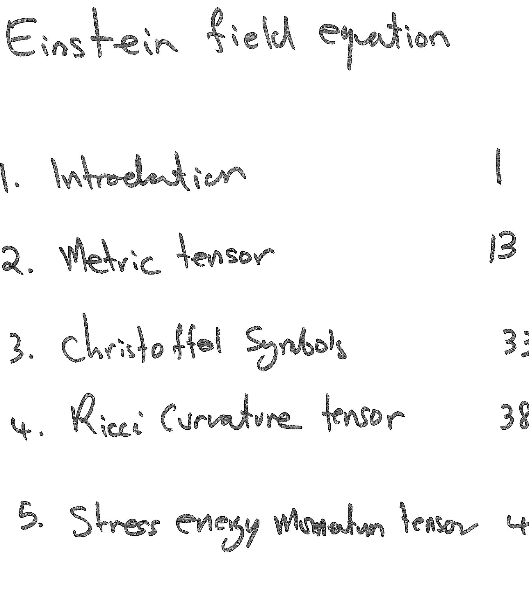 Figure 1 - Einstein Field Equations