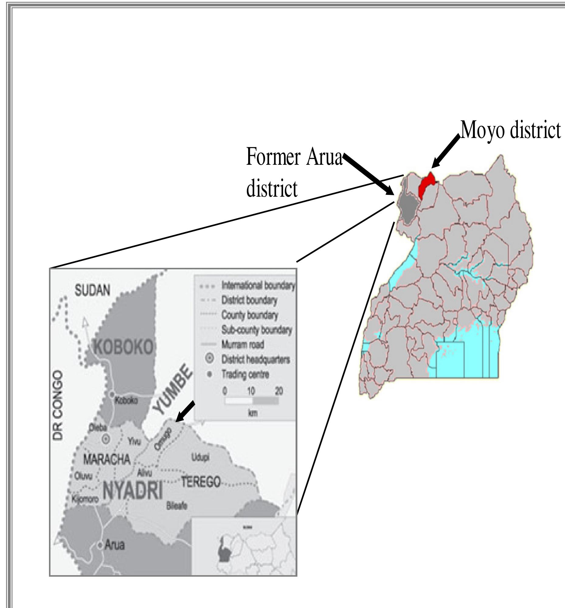 1 regional map of uganda showing the location of the study