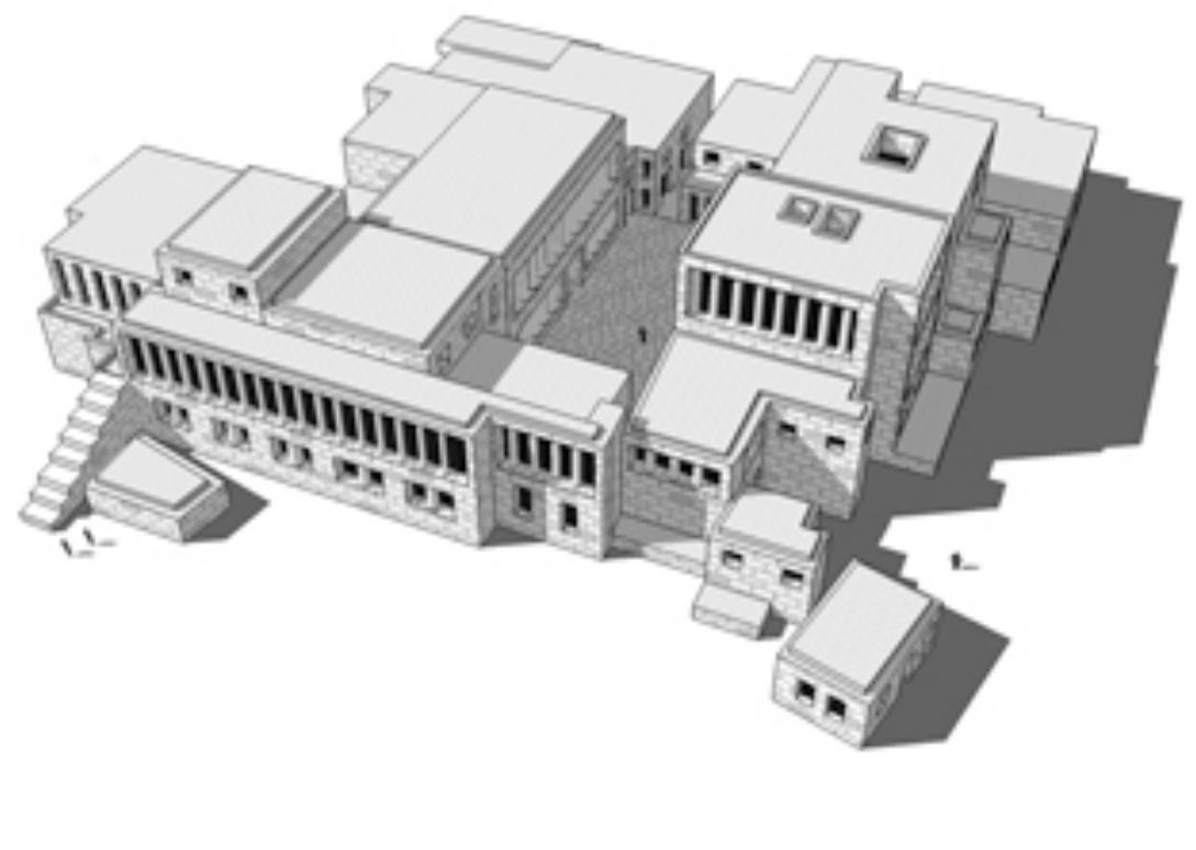 Cretan palaces were built using ashlar masonry and recessed