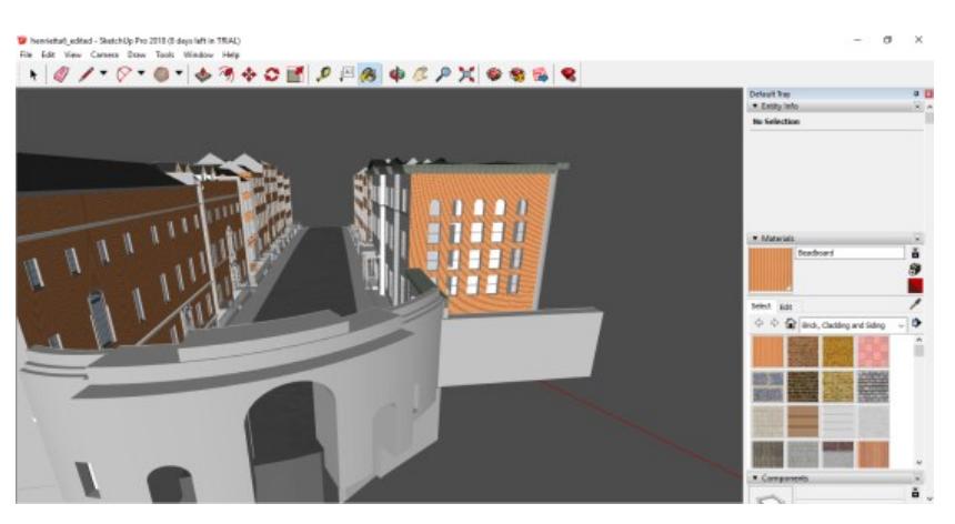 Sketchup model with materials figure 7: original sketchup