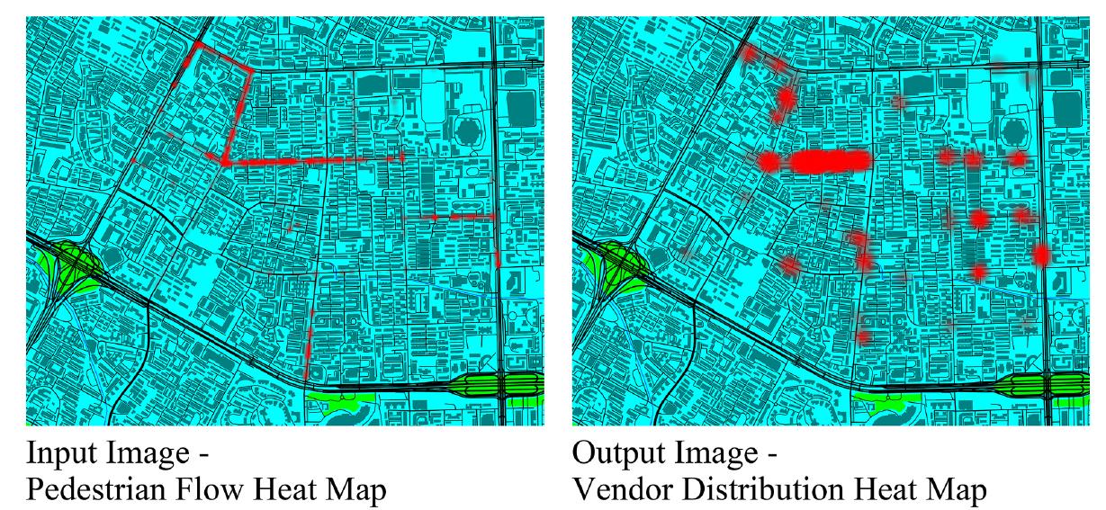 Heat map for training at yulin district. the value in the r