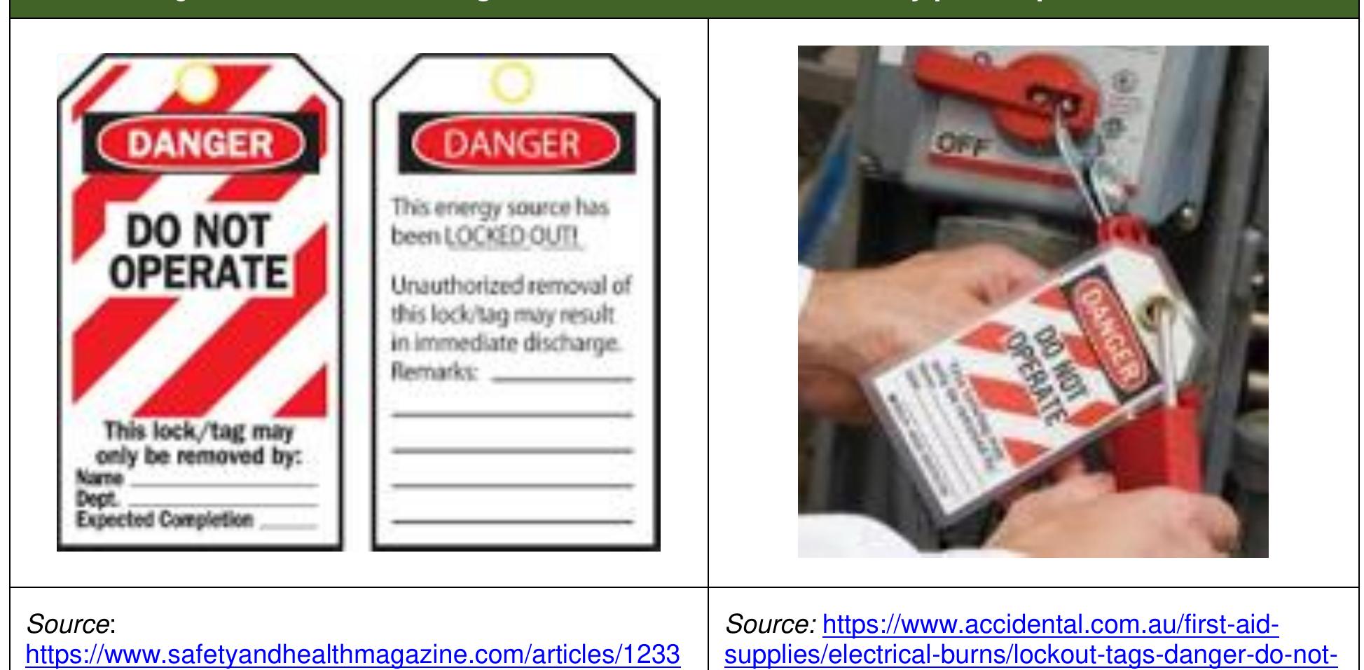 Al the lock-out tag-out electrical safety programs helps to