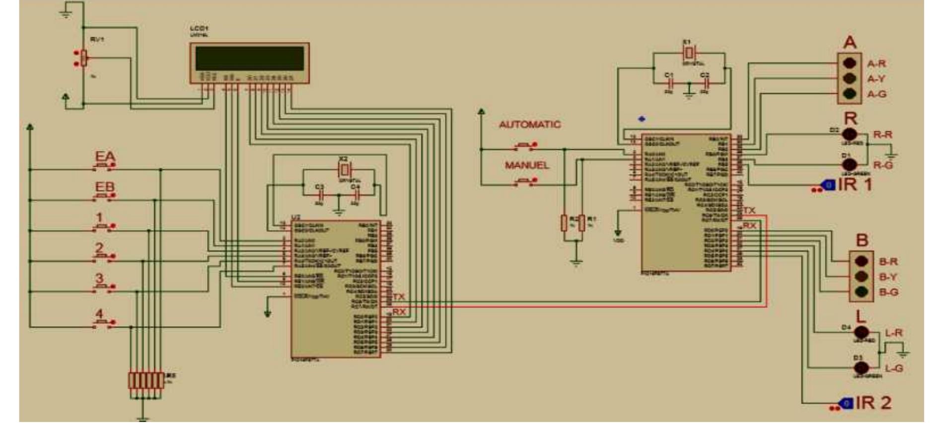 2. circuit diagram of traffic light controller” there are a