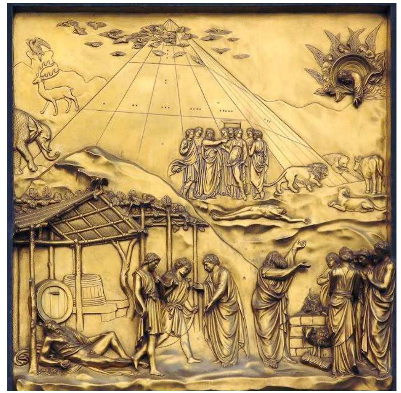 The great pyramid representative of noah’s ark on ghibertis