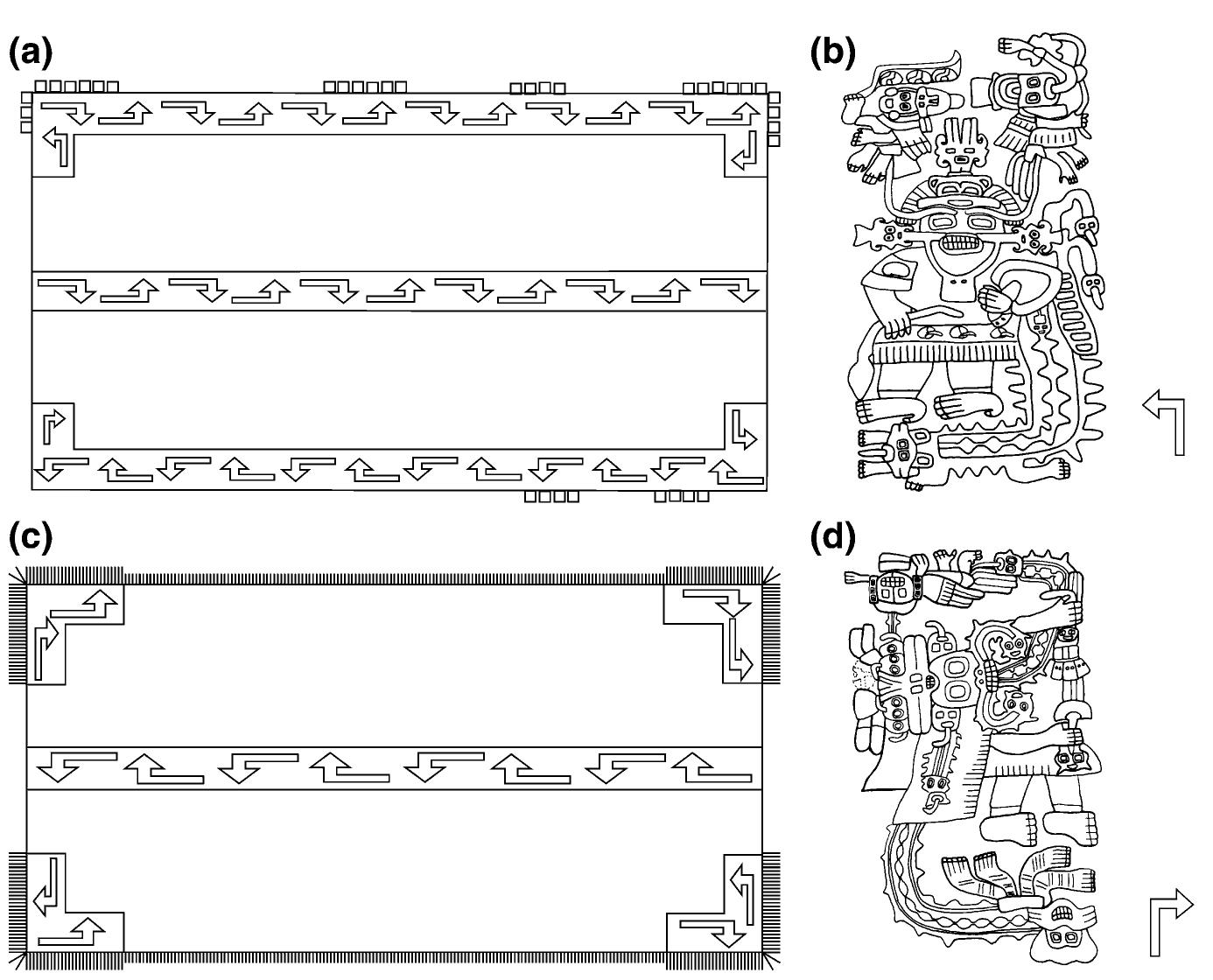 22 a mantle with center and side borders and an edging of