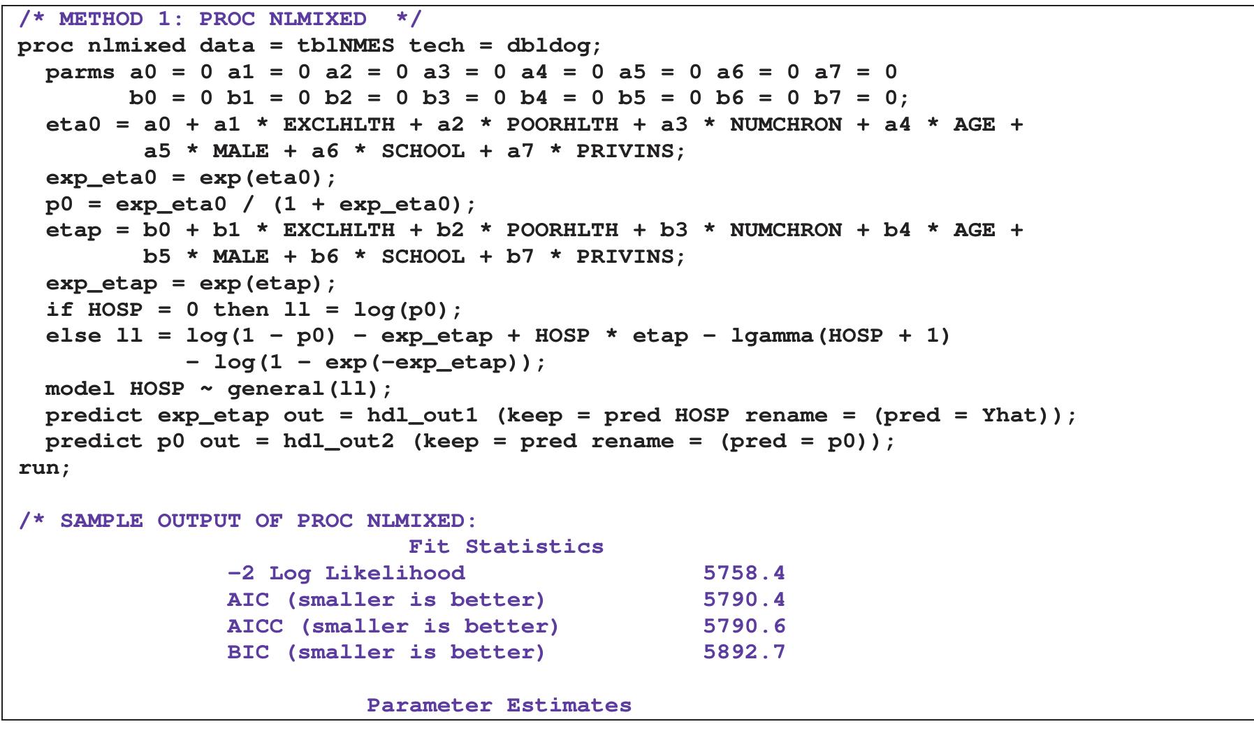 Unlike Poisson And Negative Binomial Regressions Hurdle