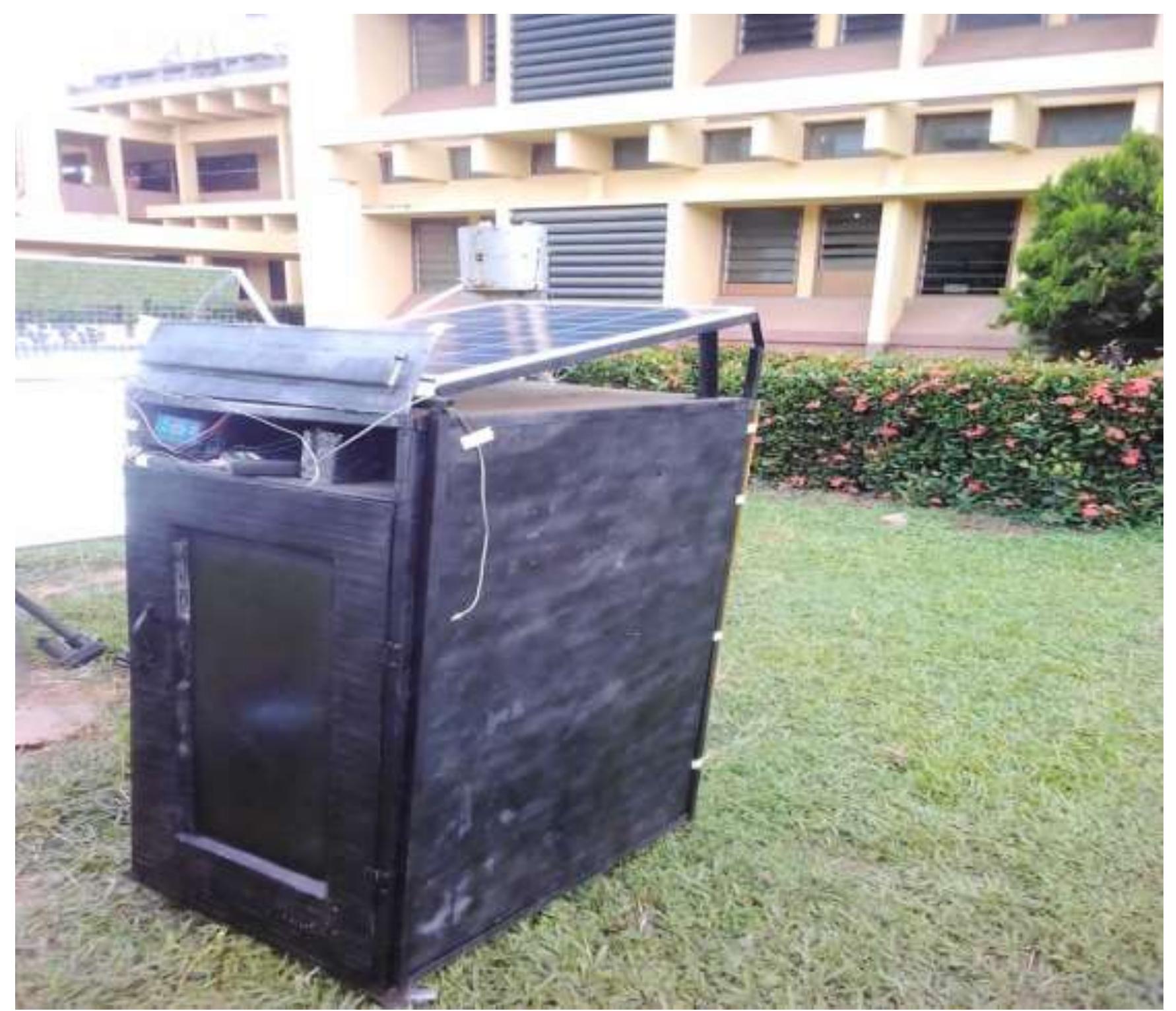 Schematic diagram and picture of the solar cloths drying