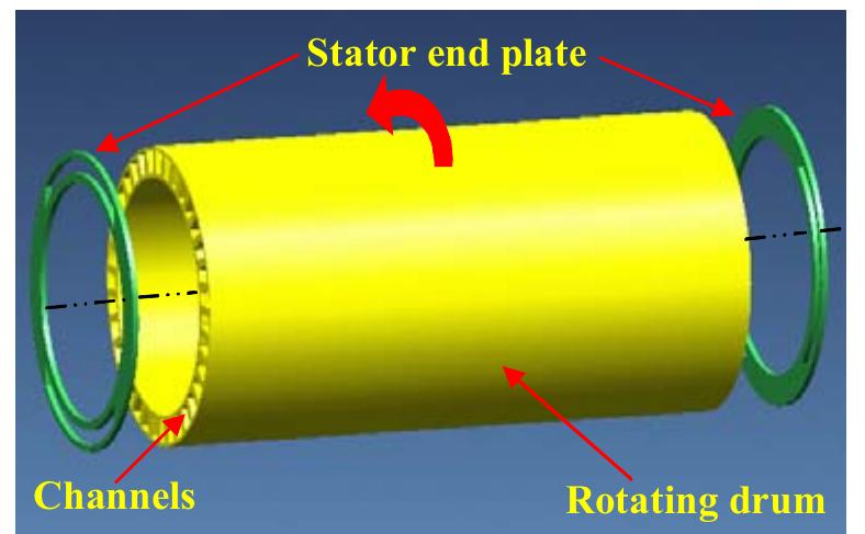 Schematic configuration of a typical wave rotor machine