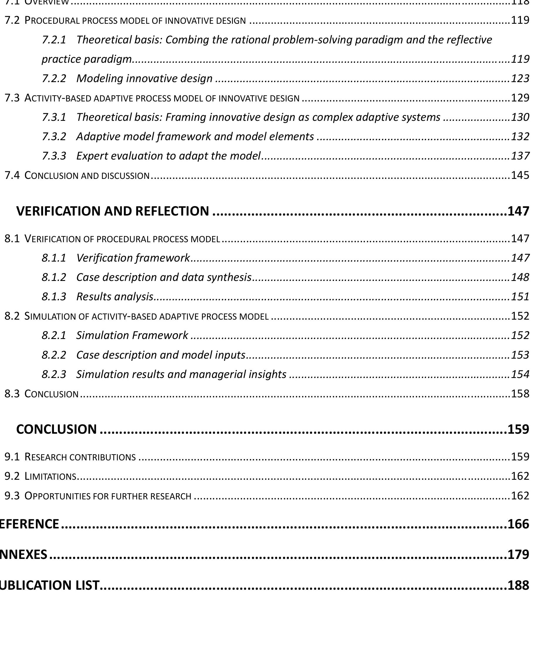 Table 2 - Process Modeling in Innovative Design Using