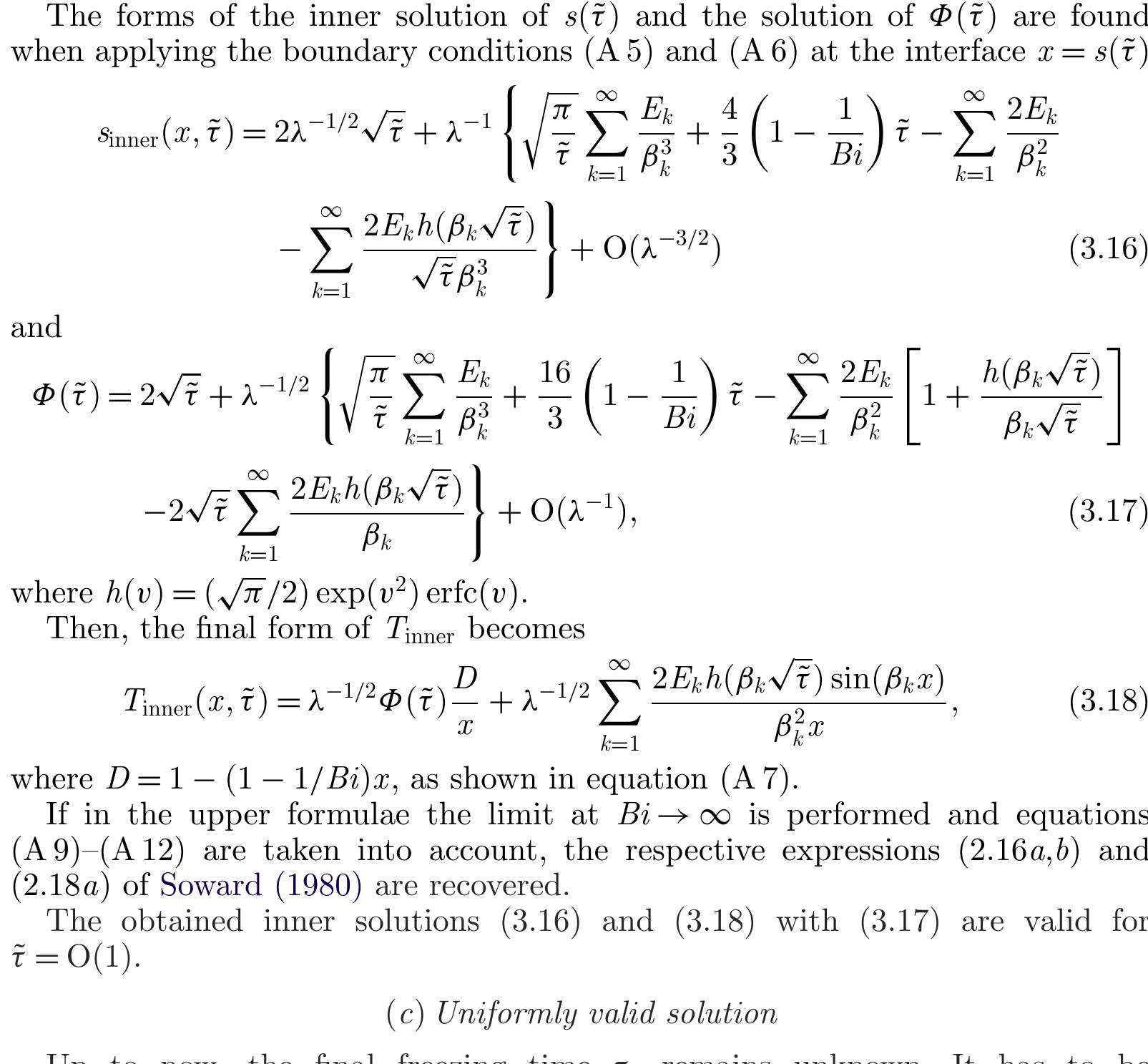 Figure 3 - Freezing of a supercooled spherical droplet with