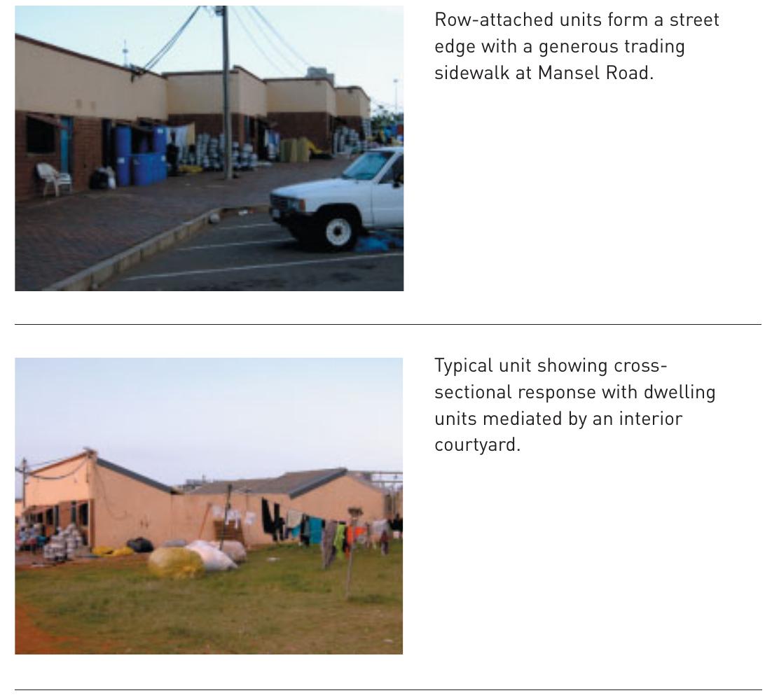 Typical plan configuration showing courtyards mediating the