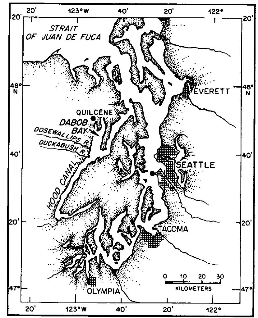 Dabob bay and greater puget sound.
