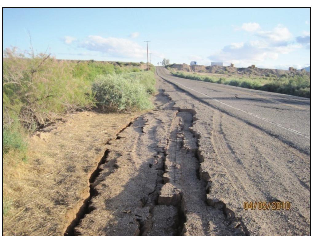 Ground cracking, settlement, and lateral deformation along
