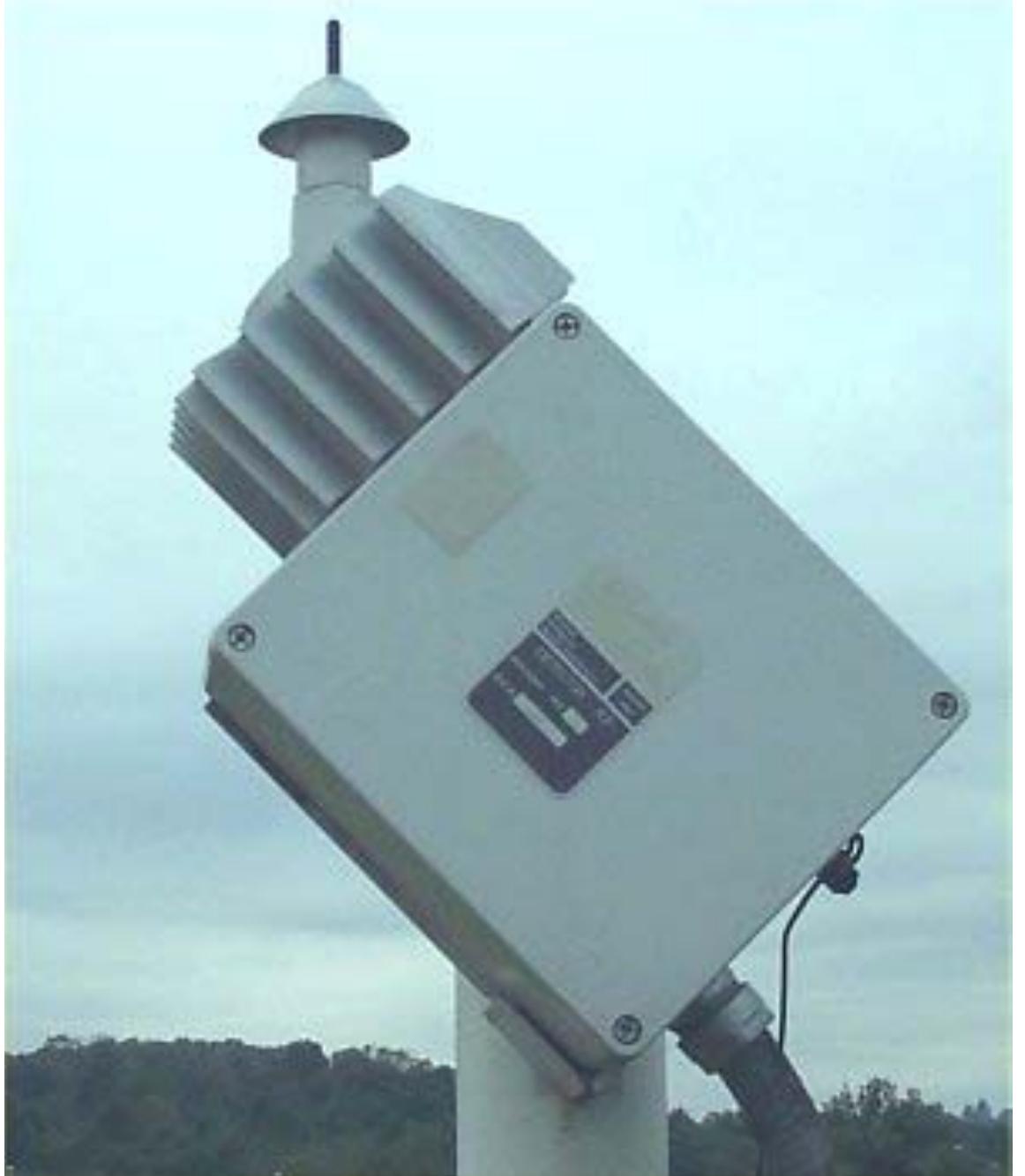 A. 22 the rosemount freezing rain sensor mounted at an awos