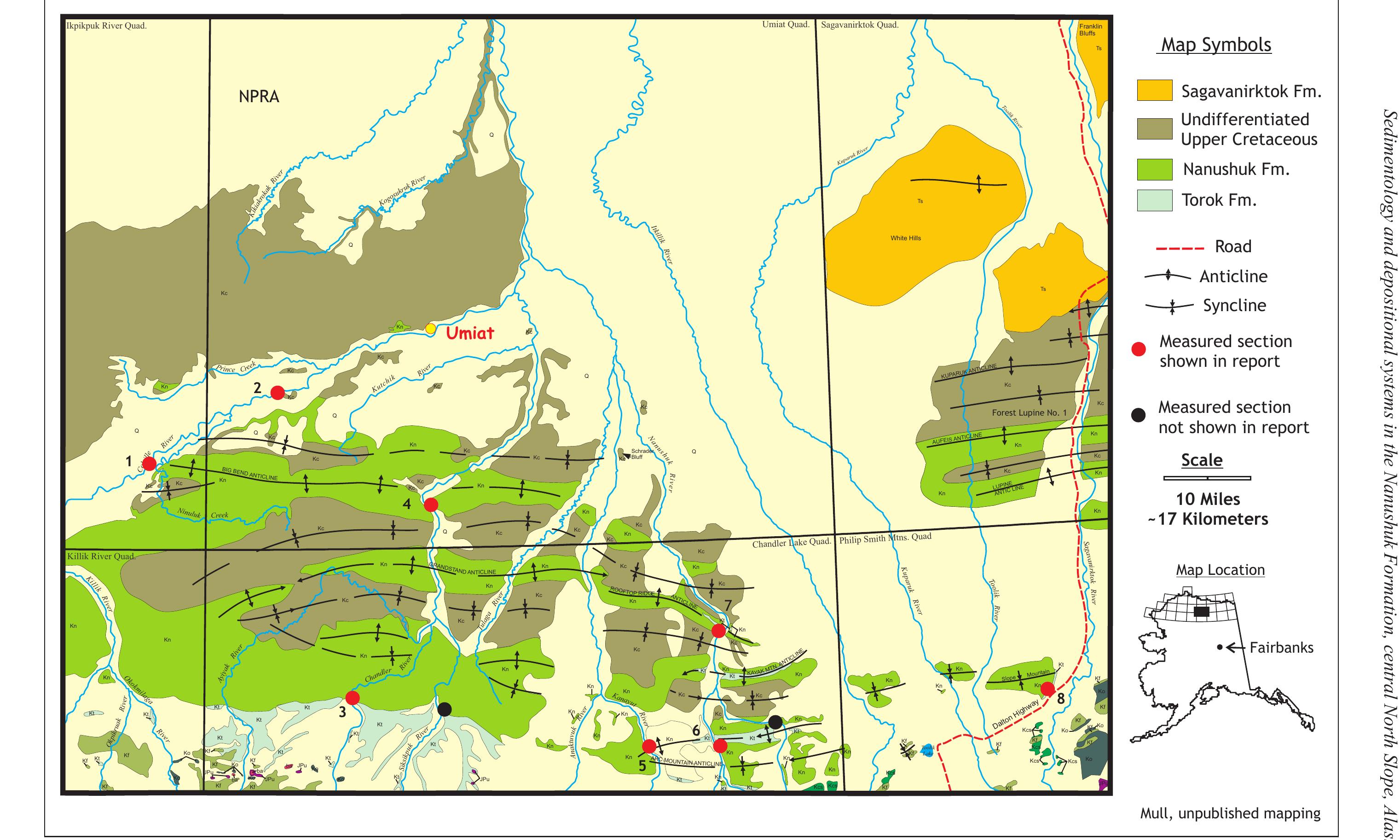 Igure 3. geologic map of the foothills belt between the