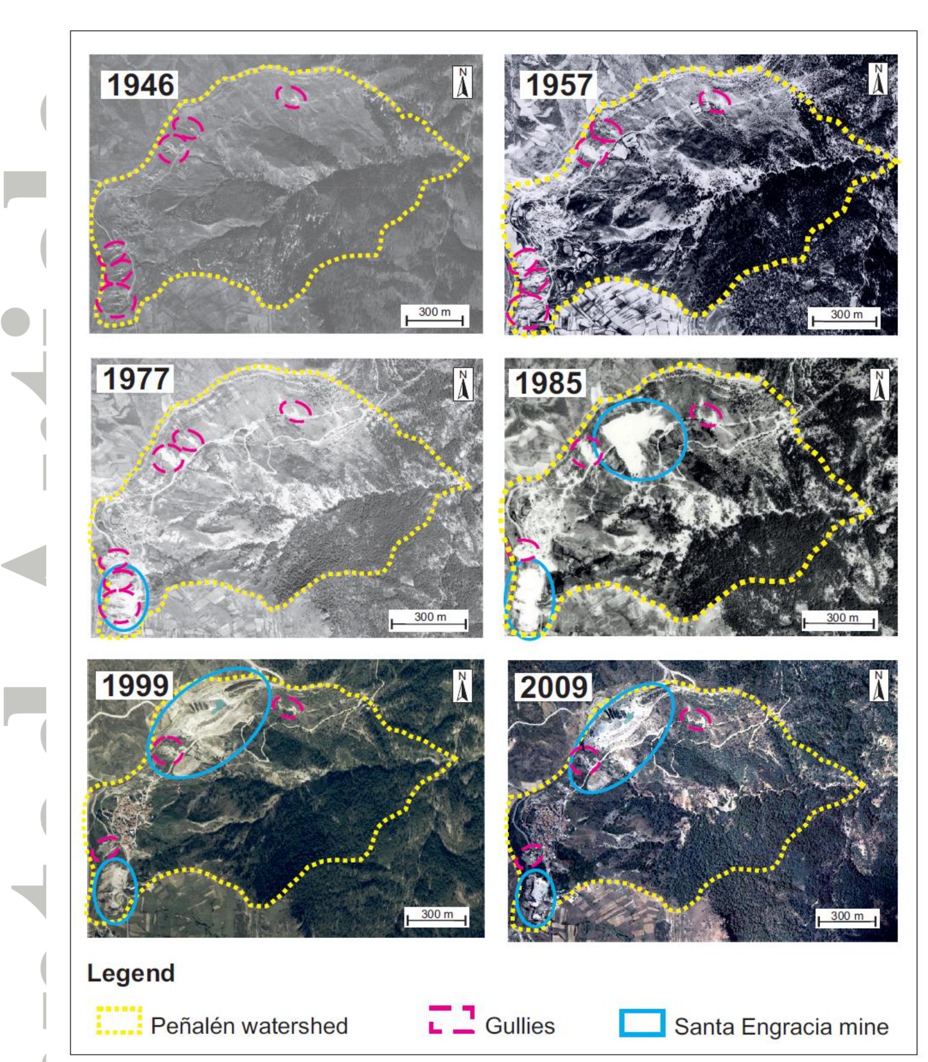 Figure 3 - Waste dump erosional landform stability - a