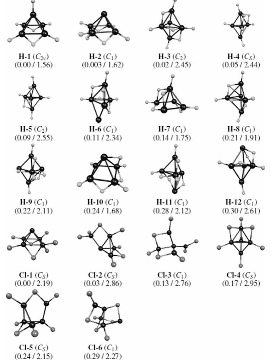 6, h-8, h-11, h-12) exhibit the trigonal-bipyramidal ar-