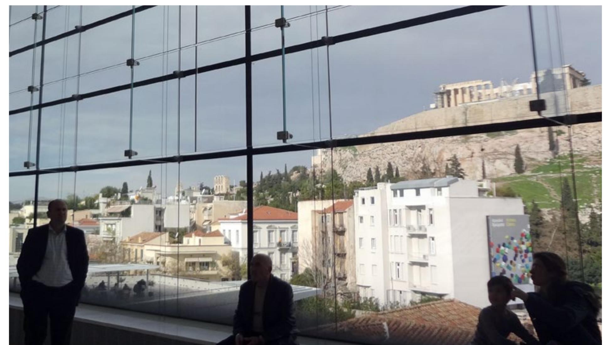 The acropolis and the parthenon, viewed from the museum’s