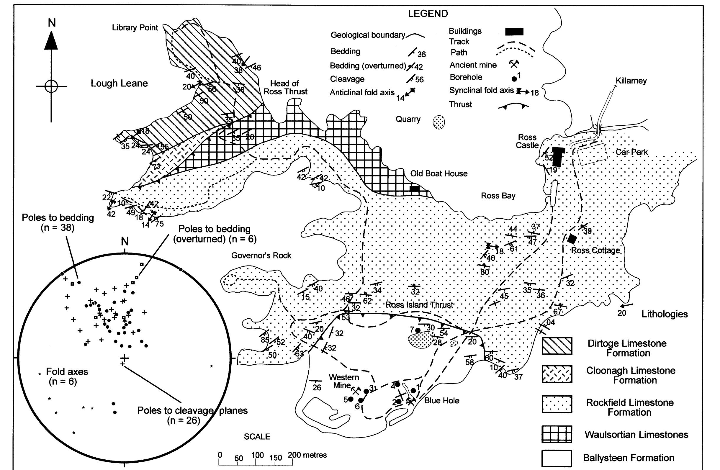 Geological map of ross island showing distribution of