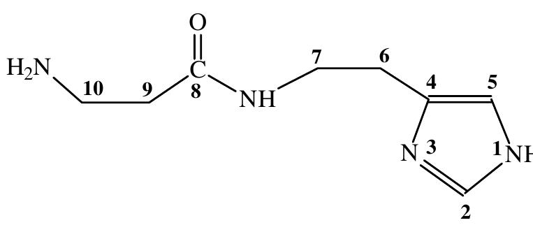 The schematic structure of carcinine.