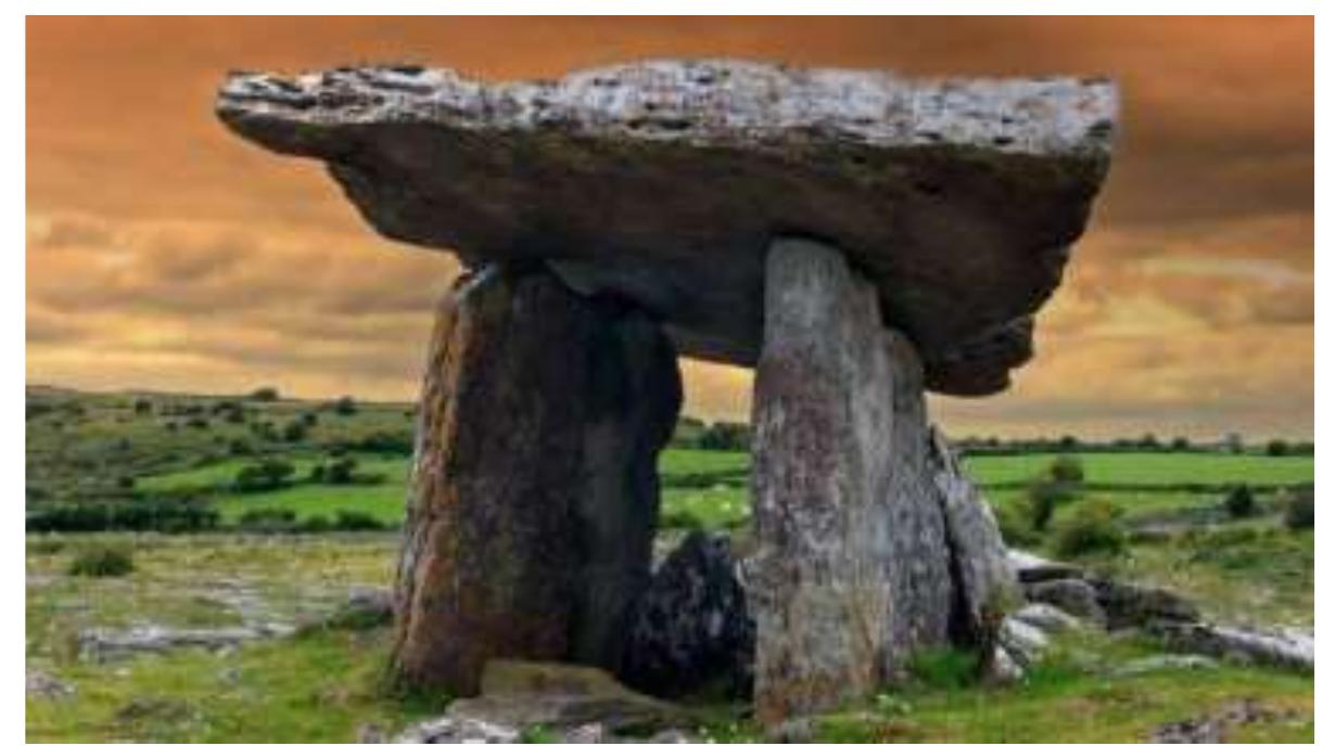 A dolmen of prehistoric era, 'origin: nature and the idea of