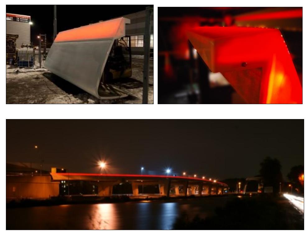 Examples of translucent frp panels with led lights