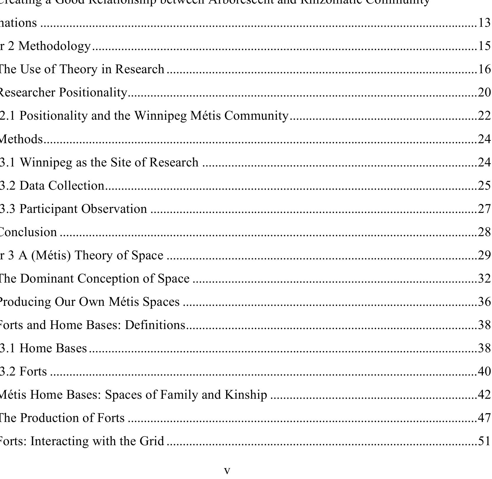 Table 1 - Reclaiming the Red River: Creating Metis Cultural
