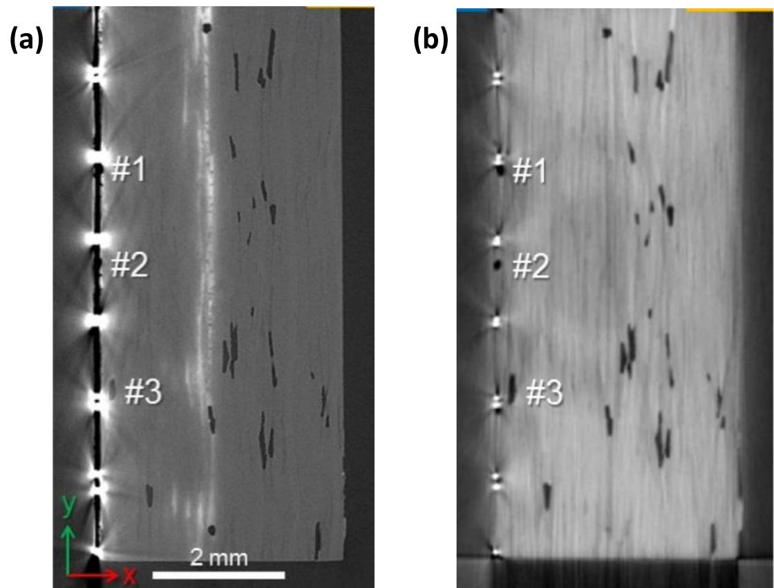 3 — x-ray ct scan of cfrp (a) absorption scan and (b) phase-