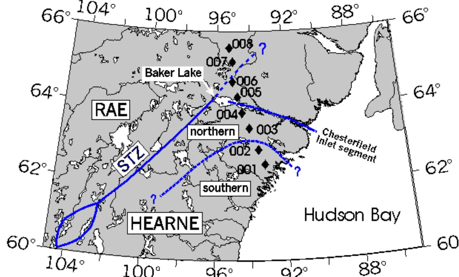 Location map of the teleseismic/mt sites and major tectonic