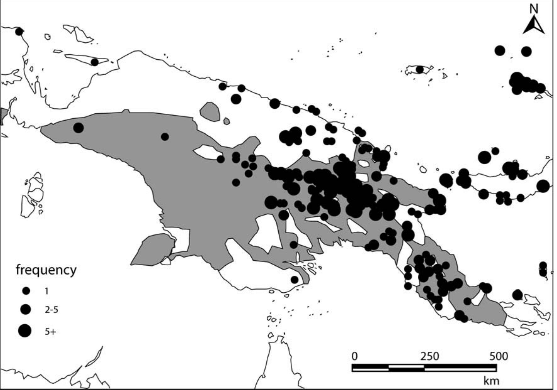 Ficure 14. — map showing the main clusters of mortars and