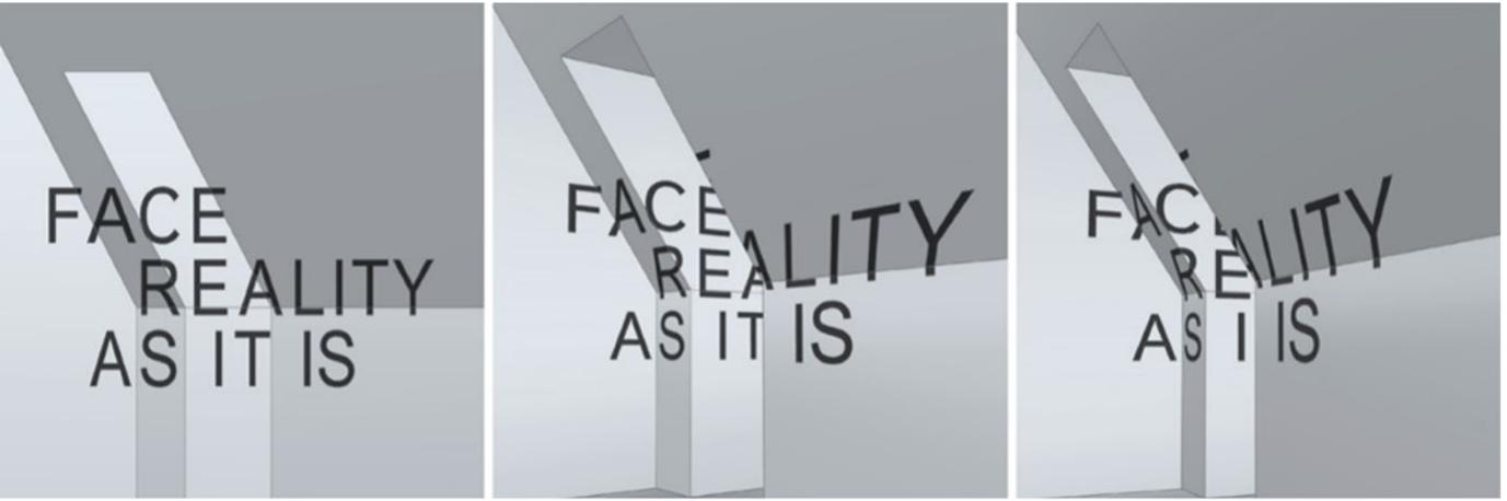 Digital 3d reconstruction of the anamorphic typography