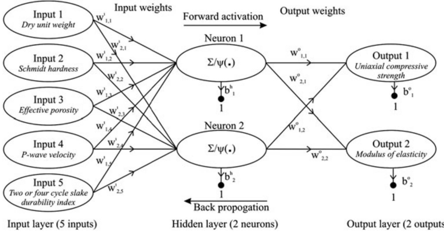The artificial neural networks architecture constructed for
