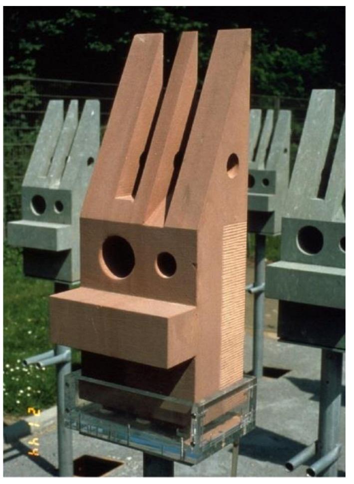 Outdoor exposure tests represent long-term studies. stone