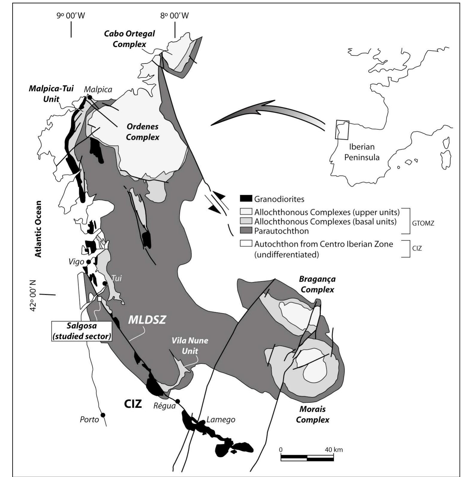 Tig. 5 — geologic sketch map of the variscan belt of nw