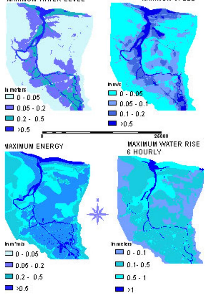 Final hazard map figure. the values of these maps determined