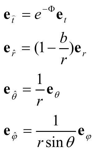 The nonzero components of the einstein tensor are [visser,