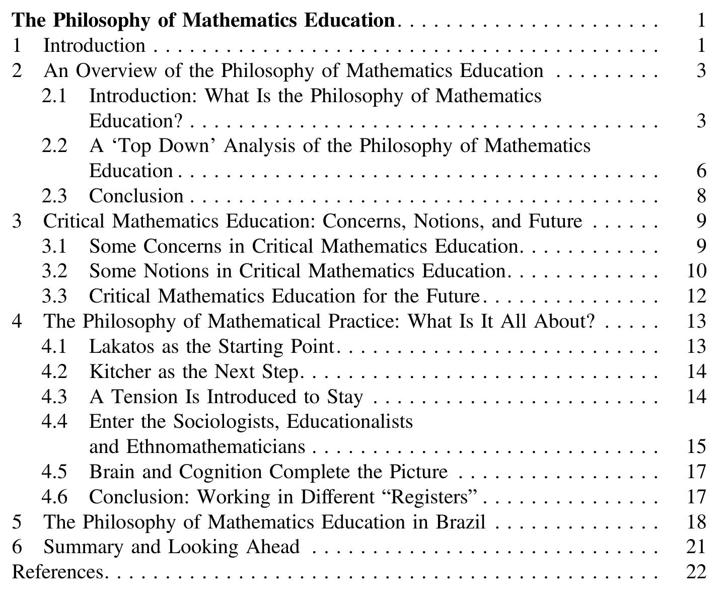 (PDF) The Philosophy of Mathematics Education