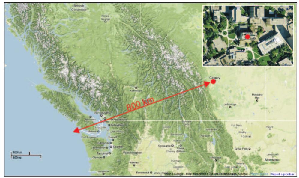 Map of the sampling region showing the location of the city
