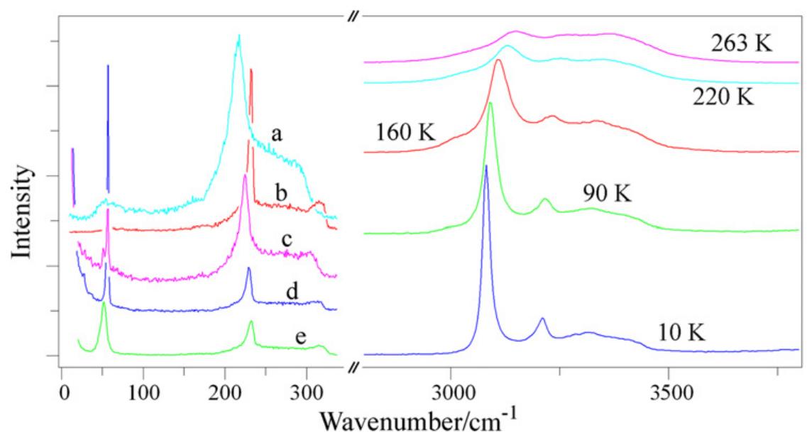 High frequency (hf) raman spectra of bulk h20 in the glass