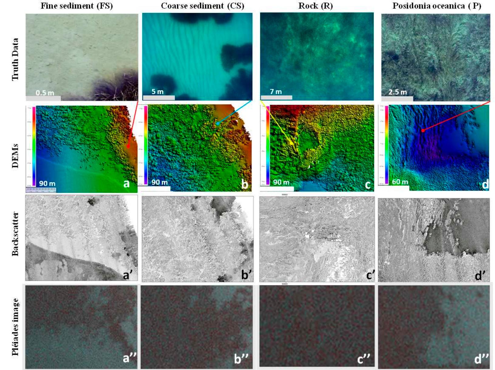 Comparison between seafloor mapping techniques using optical