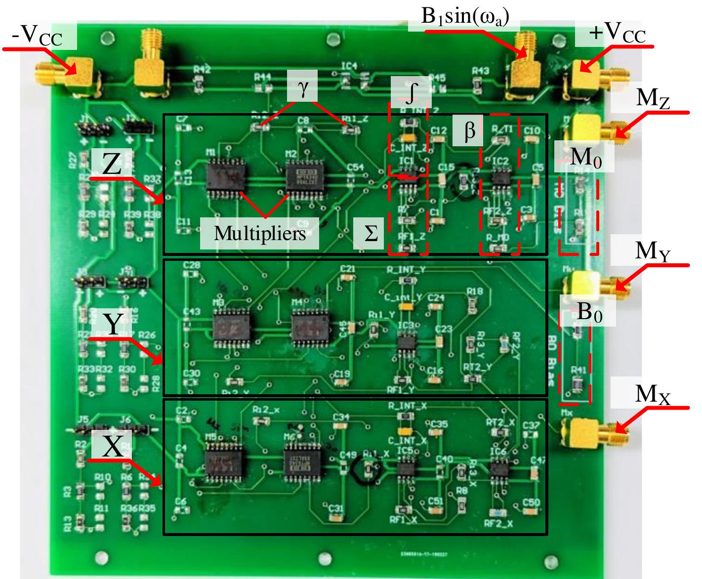6: pcb prototype of emulator showing input and output ports