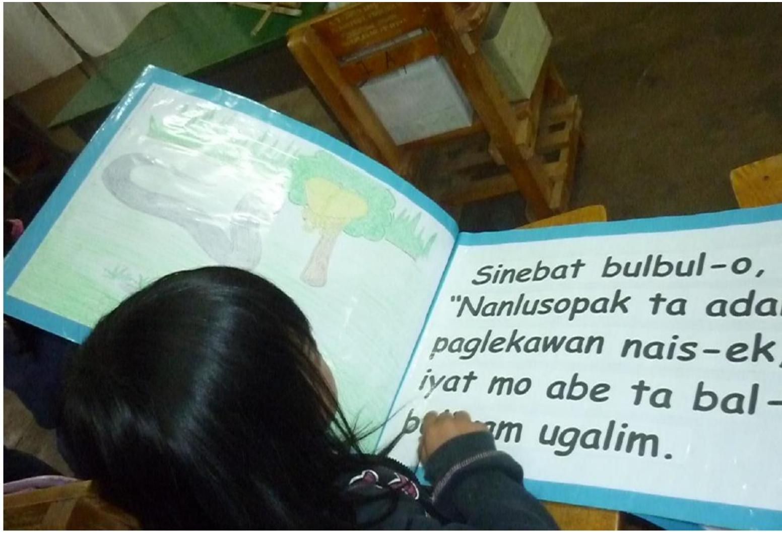 Standard big books with illustration at the left and text at