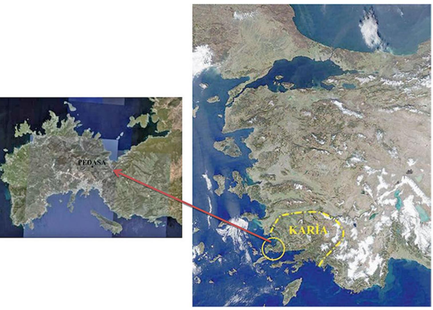 (diler) | map showing the halikarnassos peninsula and